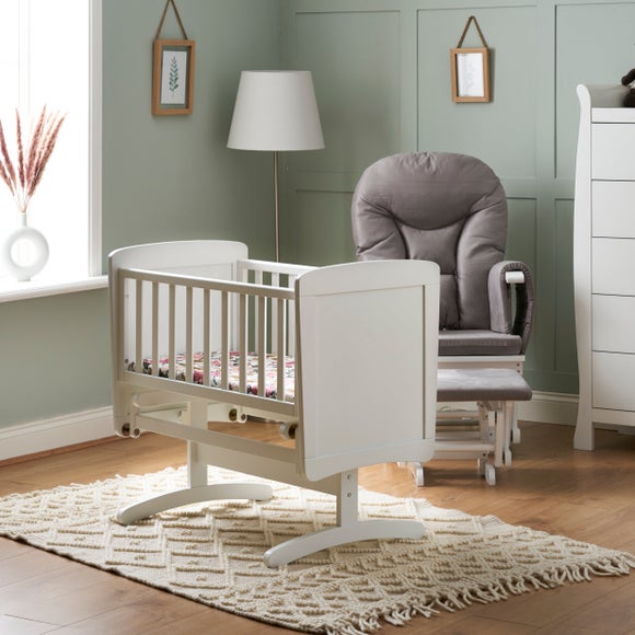 Return - Obaby Gliding Crib, White | Dunelm