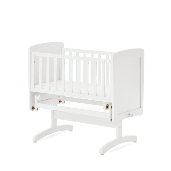 Return - Obaby Gliding Crib, White | Dunelm