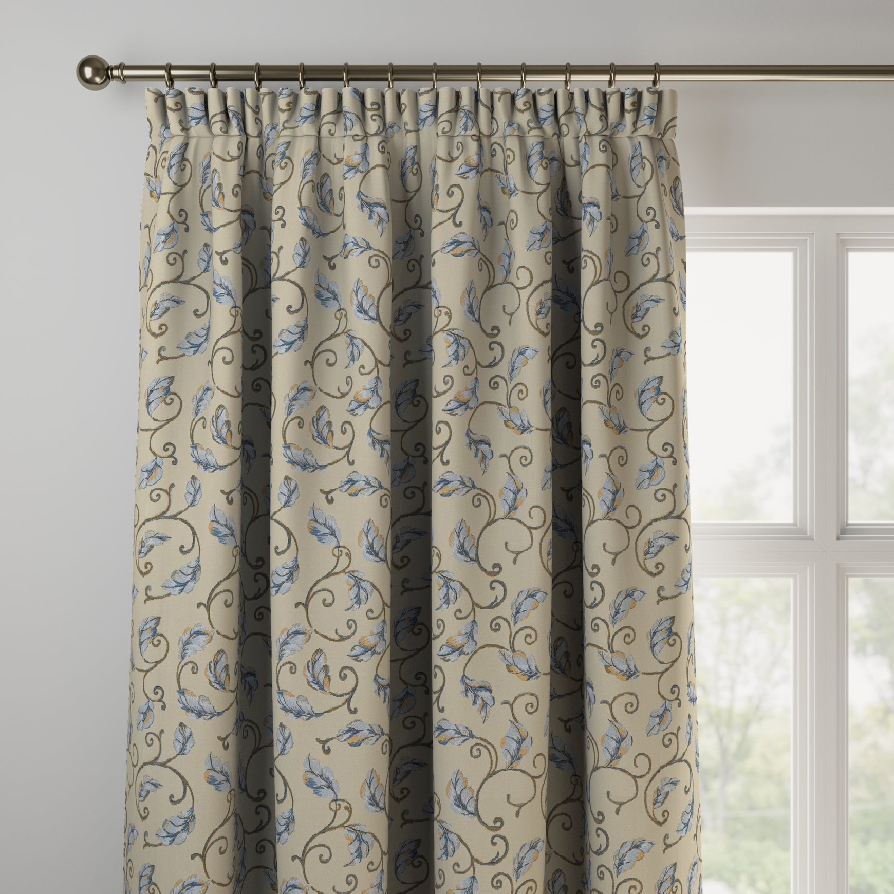 Summer Scroll Made to Measure Curtains | Dunelm