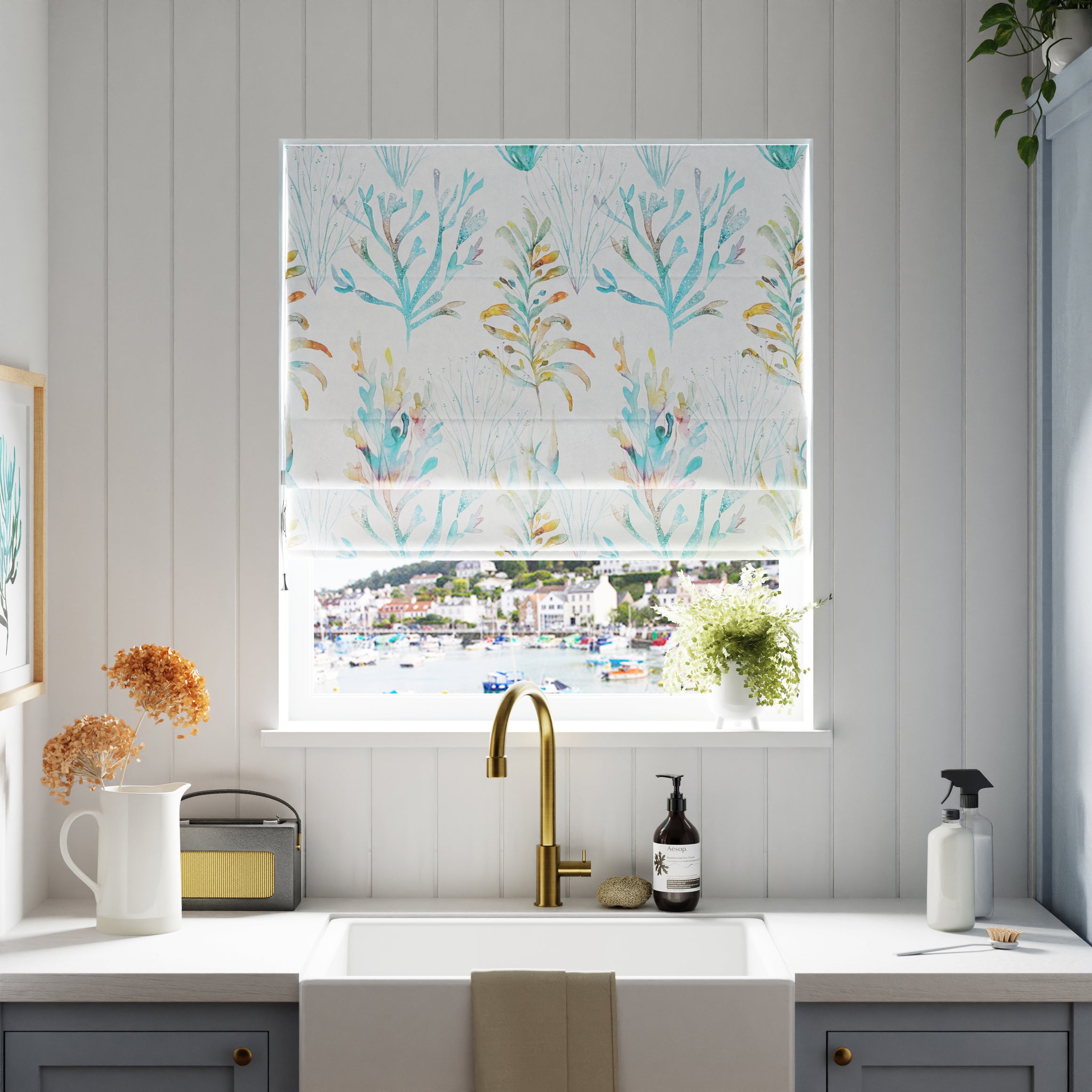 Coral Reef Made to Measure Roman Blind | Dunelm