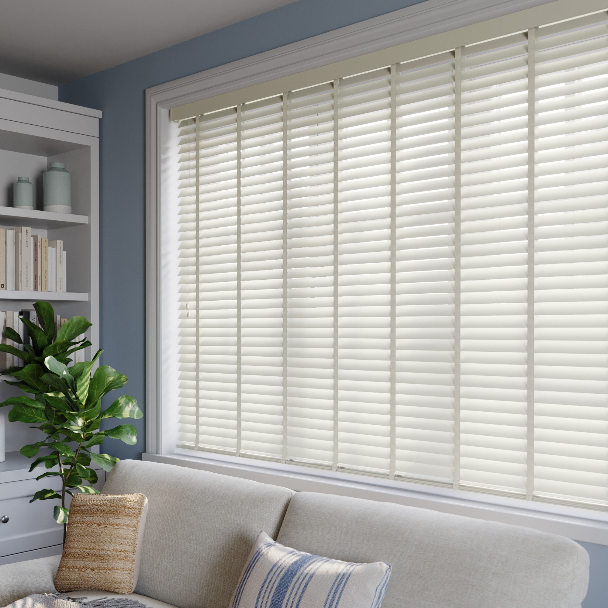 Made To Measure 50mm Slats White Taped Venetian Blind | Dunelm