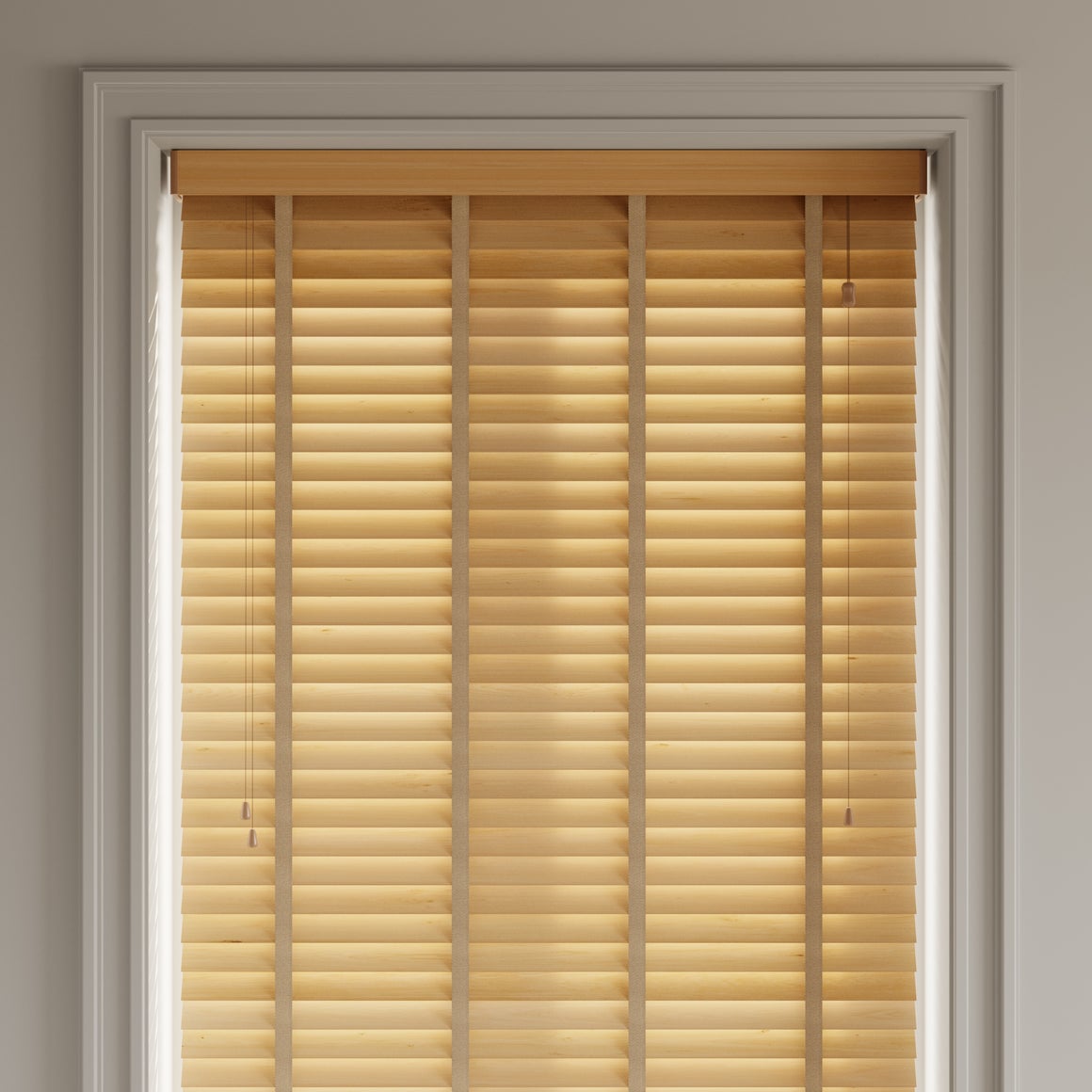 Made To Measure 63mm Slats Oak Effect Taped Venetian Blind | Dunelm