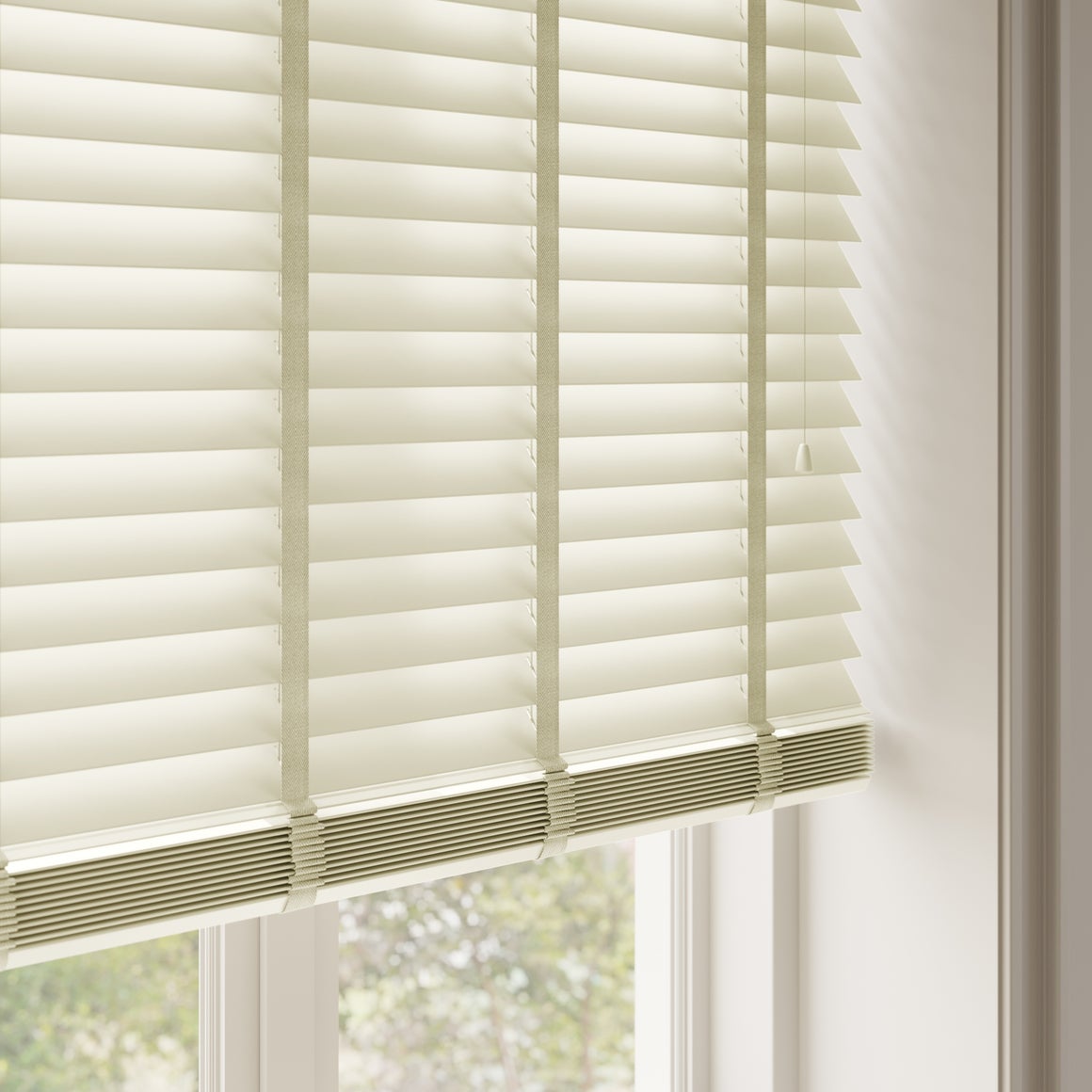 Made To Measure 63mm Slats White Taped Venetian Blind | Dunelm