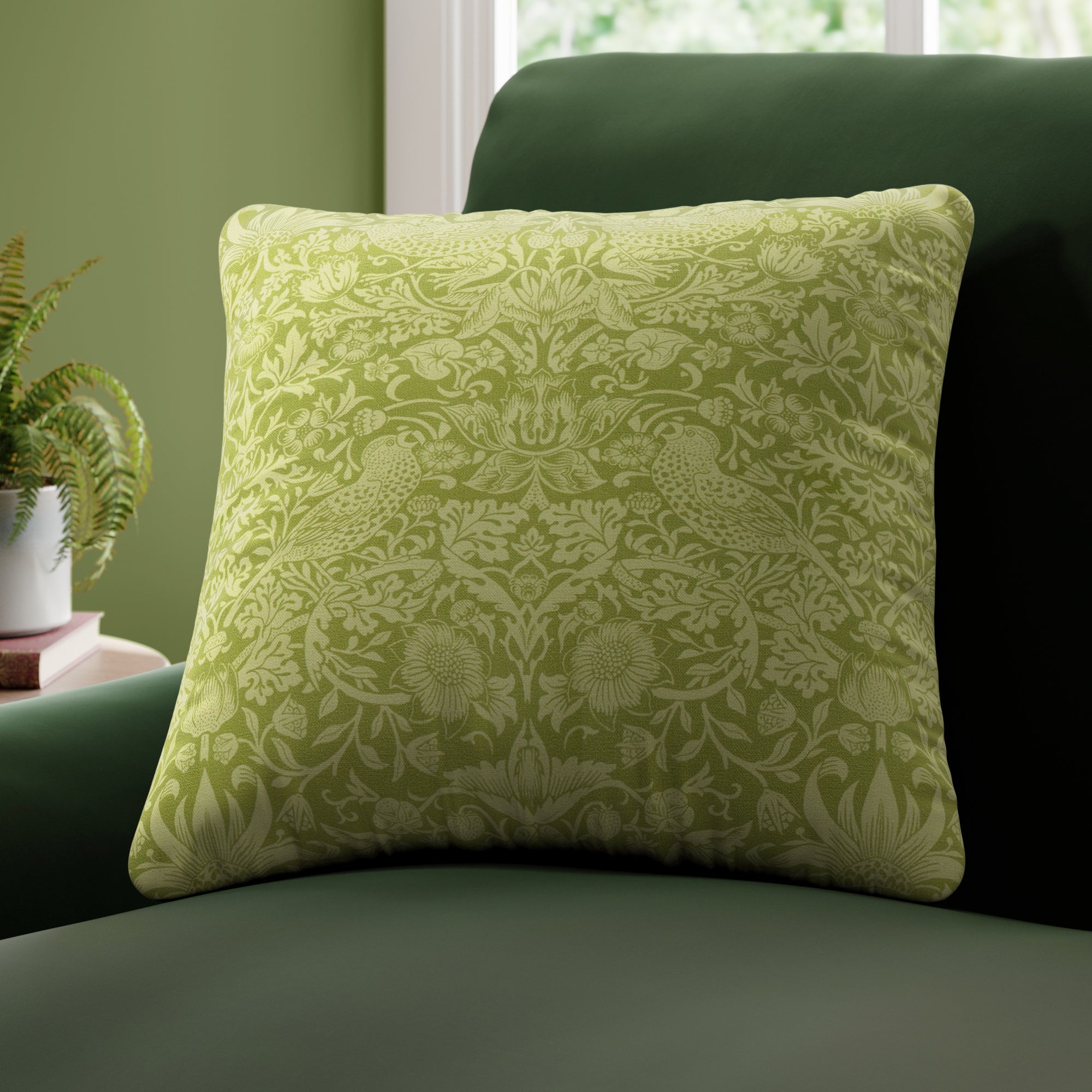 William Morris Strawberry Thief Tonal Made To Order Cushion Cover | Dunelm