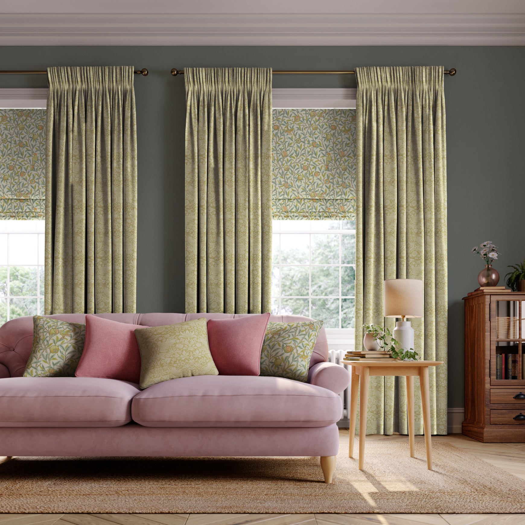 William Morris Strawberry Thief Tonal Made To Measure Curtains | Dunelm