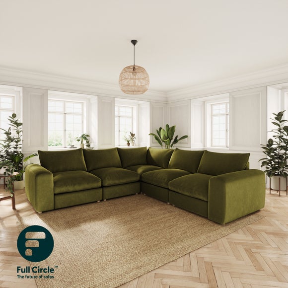 Luxury velvet corner sofas store